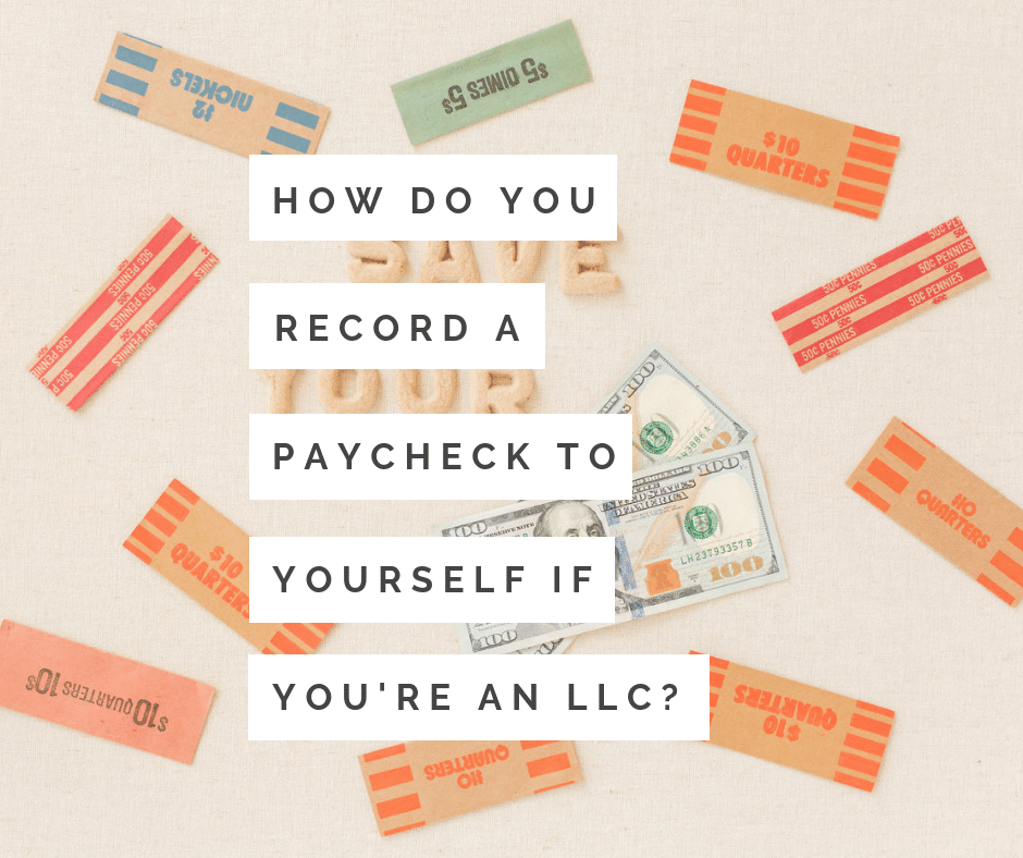 How to record a paycheck to yourself