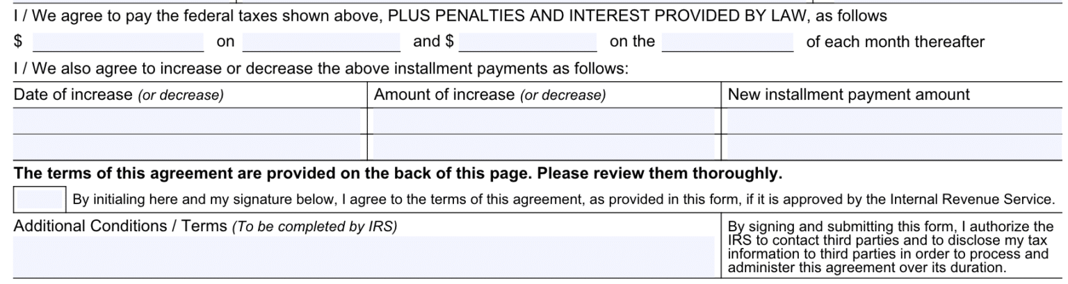 How to Complete IRS Form 433-D Direct Debit Installment Agreement