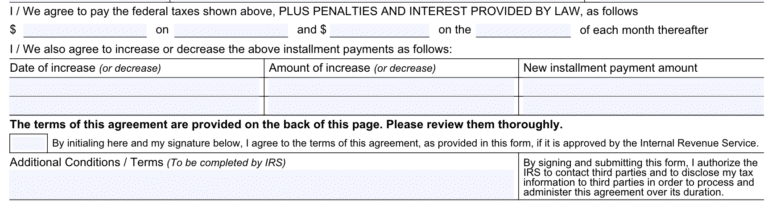 How to Complete IRS Form 433-D Direct Debit Installment Agreement